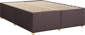 Box spring postel s matrací tmavě hnědá 140x200 cm textil 3285383