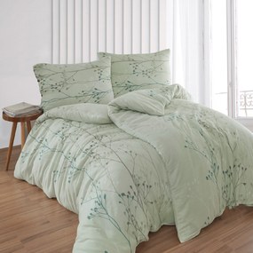 Florella Měkké vzdušné mušelínové povlečení Sena Salbei Rozměr: 70x90 + 140x200 cm