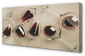 Obrazy na plátně skleničky na víno 100x50 cm