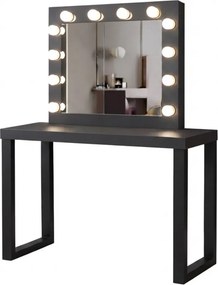 Ral Toaletní stolek s osvětlením GLAMOUR 1 Barva/ dekor: Černá