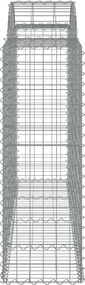 Klenuté gabionové koše 18ks 200x50x120/140cm pozinkované železo 3146355