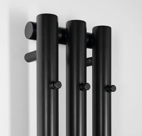 Sapho Sapho, PILON topné těleso 196x1800mm, se 3 háčky, černá mat, IZ128T