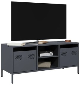 TV skříňka antracit 101,5x39x43,5 cm ocel válcovaná za studena
