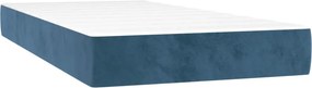 Box spring postel s matrací a LED tmavě modrá 120x190 cm samet 3270321