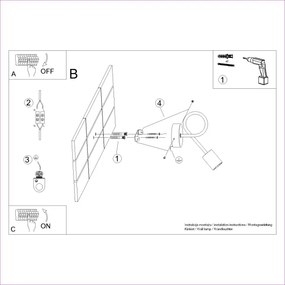 Sollux SL.1473 - Nástěnná lampa EMBER 1xE27/15W/230V bílá/béžová/buk