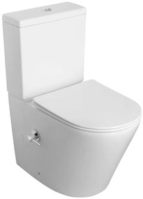 Sapho Sapho, PACO CLEANWASH WC kombi mísa, integrovaná baterie a bidetová sprška, spodní/zadní, bílá, PC1012RX