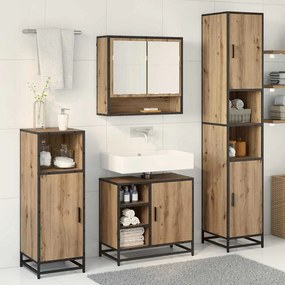 Sada koupelnového nábytku 3 ks Artisanový dub Kompozitní dřevo 3402439