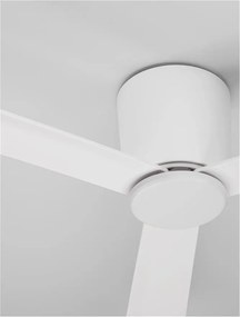 NV 9952325 Stropní ventilátor DELL tělo z hliníku matná bílá 3ABS dřevěné listy - NOVA LUCE
