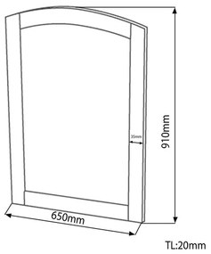 Sapho Retro Zrcadlo 650x910mm, buk 735241