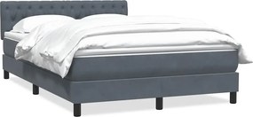 Box spring postel s matrací tmavě šedá 160x210 cm samet 3316504