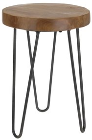 H&S Collection Dekorativní stolička s kovovými nohami 30 x 42 cm