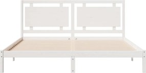 Prodloužený rám postele bez matrace bílý 200 x 210 cm masiv 3309194