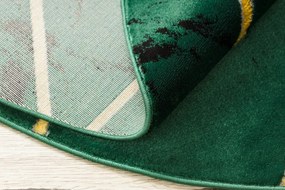 Dywany Łuszczów, Kusový koberec Emerald geometric 1012 green and gold kruh, 200x200 (průměr) kruh, zelená, chodba / předsíň