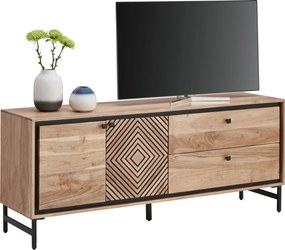 XXXLutz NÍZKÁ KOMODA, akácie, černá, barvy akácie, 160/65/40 cm Ambia Home - Komody z masivu - 001630014904