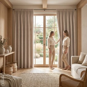 ZÁVĚS NA PÁSCE BLAKE 140X270 CM BÉŽOVÝ