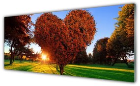 Plexisklo-obraz Strom Srdce Přírdoa 125x50 cm