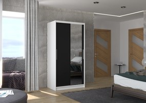 ADRK Furniture Posuvná skříň se zrcadlem BAROS 100 ADRK-SW-BAR-WB-100