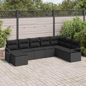 Set pohovek 8 ks Černá polyratan 3346503