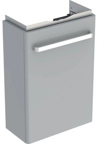 Geberit Selnova Compact - Umyvadlová skříňka, 408x231x605 mm, 1 dvířka, světle šedá 501.925.42.1