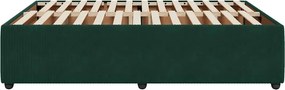 Rám postele bez matrace tmavě zelená 160 x 200 cm samet 3285021