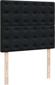 Box spring postel s matrací černá 120 x 190 cm samet 3292300