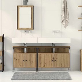 Koupelnové umyvadlové jednotky 3 ks Hnědá 80 x 30 x 60 cm 3334392