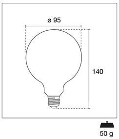 CENTURY LED žárovka E27 Globe 8W 3000K INSG95-082730
