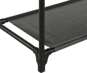 Stojan na oblečení ocel a netkaná textilie 55x28,5x175 cm černý 245742