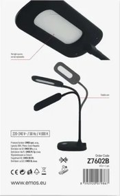 LED stolní lampa STELLA černá EMOS Z7602B