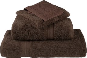 Prémiové ručníky SOLUND 4 ks hnědé 100x200 cm 600 g/m² 137246