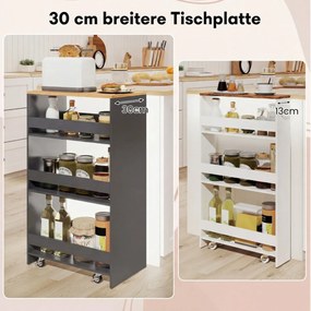 Costway 30 cm široký vozík do výklenku s madlem a zábradlím 4 patro kuchyňský