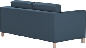 Potah na pohovku IKEA  Karlanda rozkládací, krátký barva modrá látka pletený vzor
