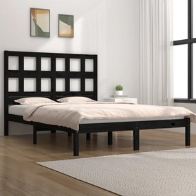 vidaXL Rám postele masivní borovice 120 x 200 cm [3104473] Barva: Černá