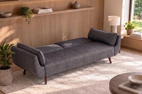 Designová rozkládací pohovka Amiyah 220 cm šedý samet