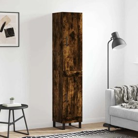 vidaXL Skříň highboard 34,5 x 34 x 180 cm kompozitní dřevo [3199129] Barva: kouřový dub