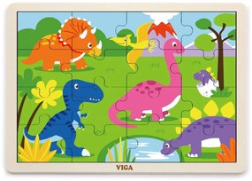 Lamps Dřevěné puzzle 16 dílků dinosauři