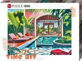 HEYE Puzzle Time Off: U bazénu / 1000 dílků / 70 × 50 cm