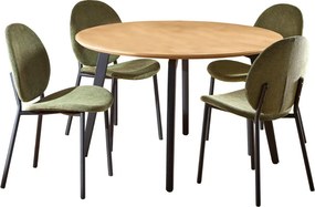 ACTONA GROUP Jídelní sestava CADIZ zelená Ø120x75 cm H000025041