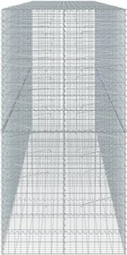 Gabionový koš s víkem 550 x 100 x 200 cm pozinkované železo 3295234
