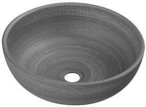 Sapho PRIORI keramické umyvadlo na desku, Ø 41 cm, šedá se vzorem PI024