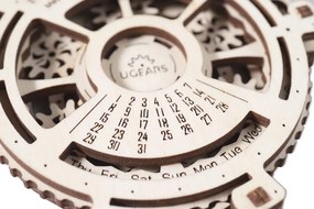 UGEARS MODELS Dřevěná 3D stavebnice mechanického modelu kalendář