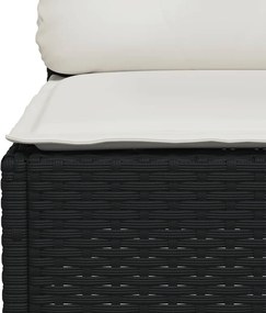 8dílná zahradní sedací souprava s poduškami černá polyratan 3261761