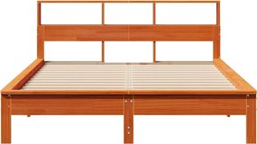 Postel bez matrace voskově hnědá 140 x 190 cm masivní borovice 3309742