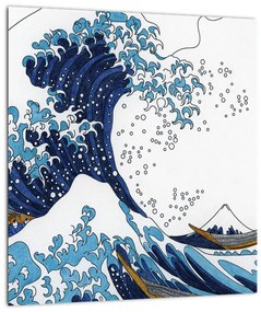 Obraz - Japonská kresba, vlny (30x30 cm)