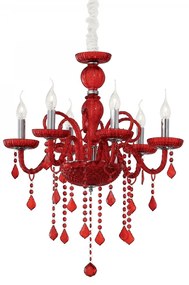 Ideal Lux 027418 lustr Giudecca Rosso 6x40W|E14