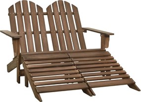 2místná zahradní židle Adirondack s podnožkou jedle hnědá 315911