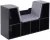 HOMCOM knihovna-bench 2v1 s sedacím polštářem, regál na kostky se 6 otevřenými přihrádkami, 102 x 30 x 61 cm, rustikální hnědá