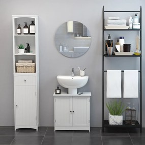 HOMCOM Koupelnová skříňka pod umyvadlo 60x30x60cm Bílá
