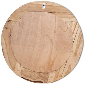 vidaXL Marketos Dekorativní zrcadlo, kulaté, teak, 80 cm