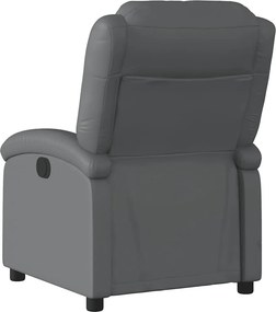 Masážní polohovací křeslo šedé, umělá kůže 3205449